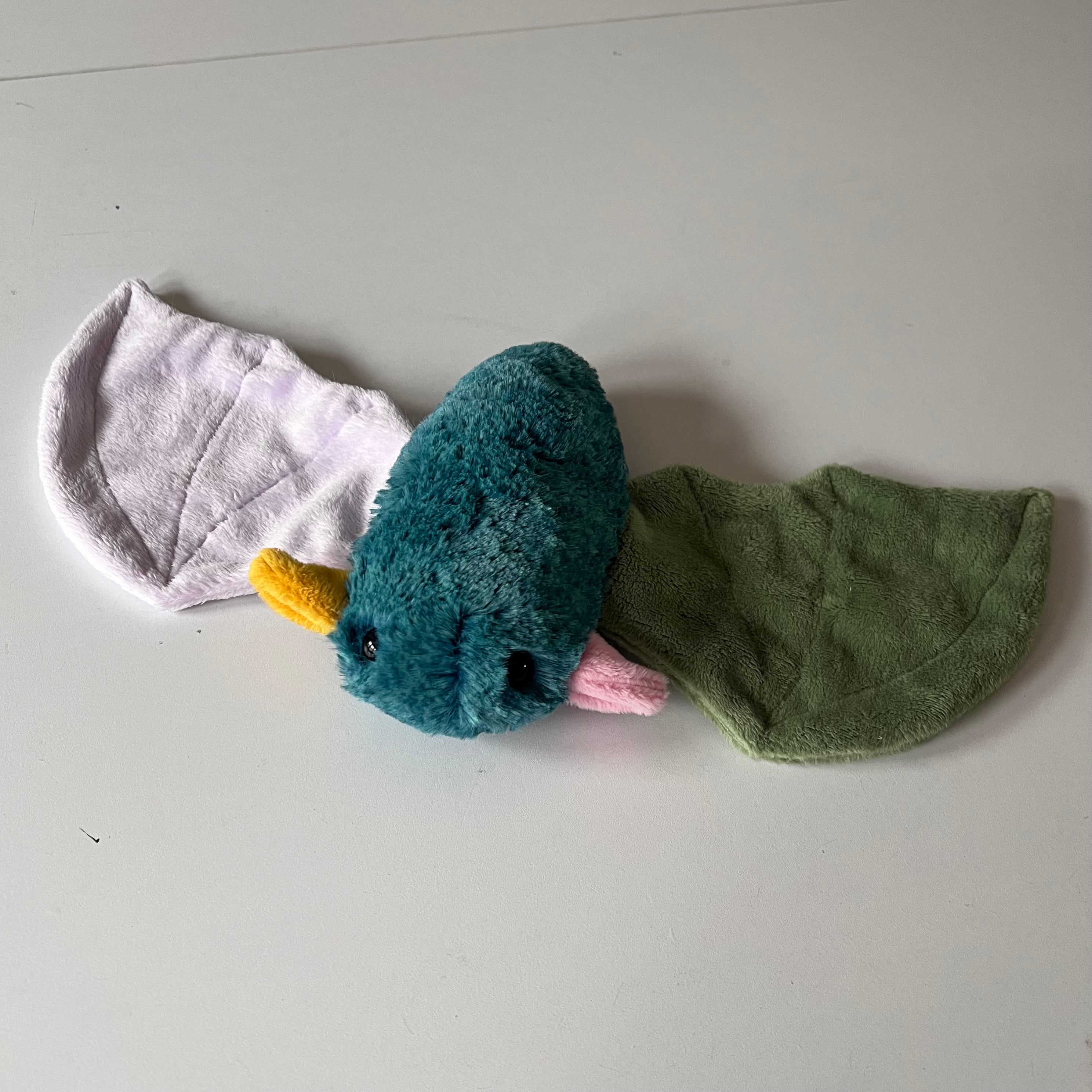 Teal Flat Bat – Periwinkle Plush